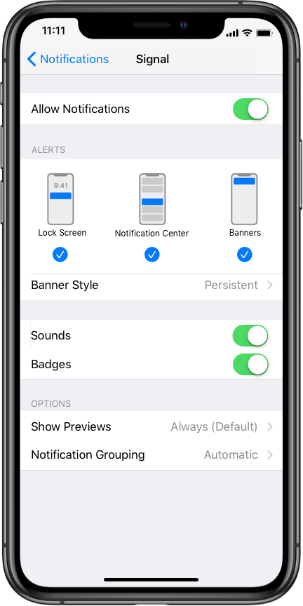 Troubleshoot receiving messages – Signal Support