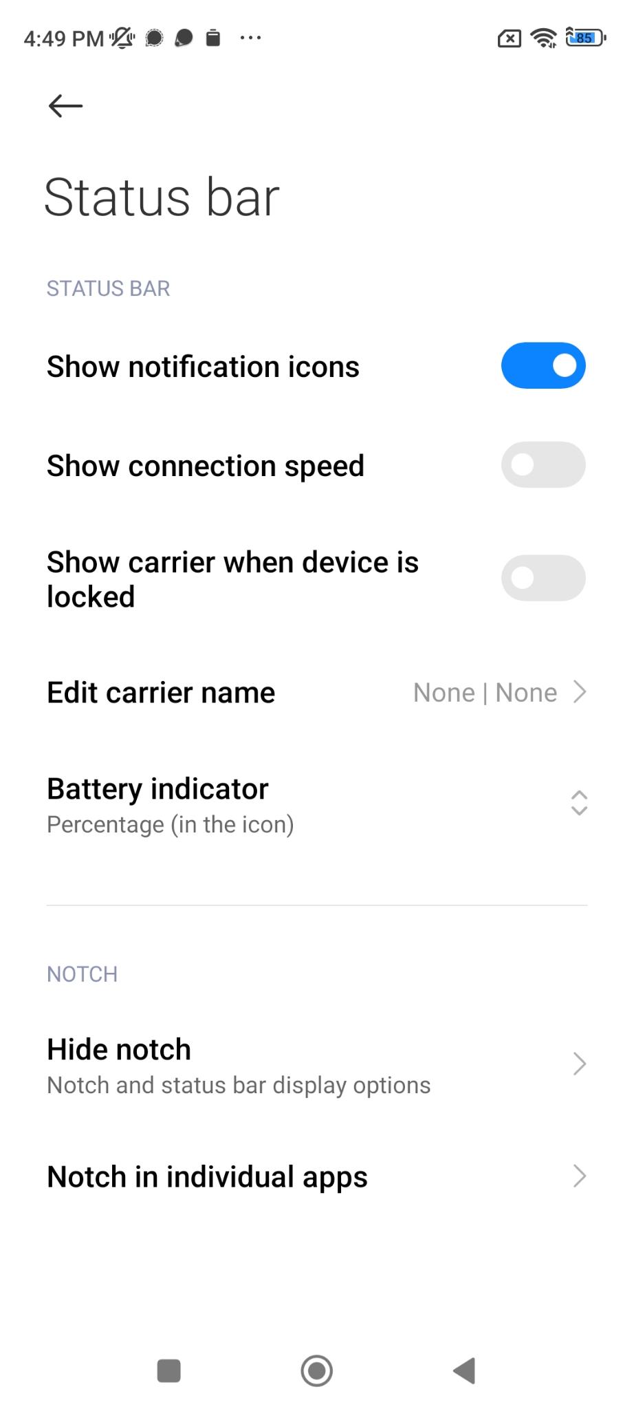 Xiaomi Redmi Note 9 Notifications – Signal Support