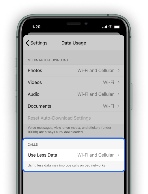 Opsi Penggunaan Data (Wi-Fi & Seluler) – Bantuan Signal